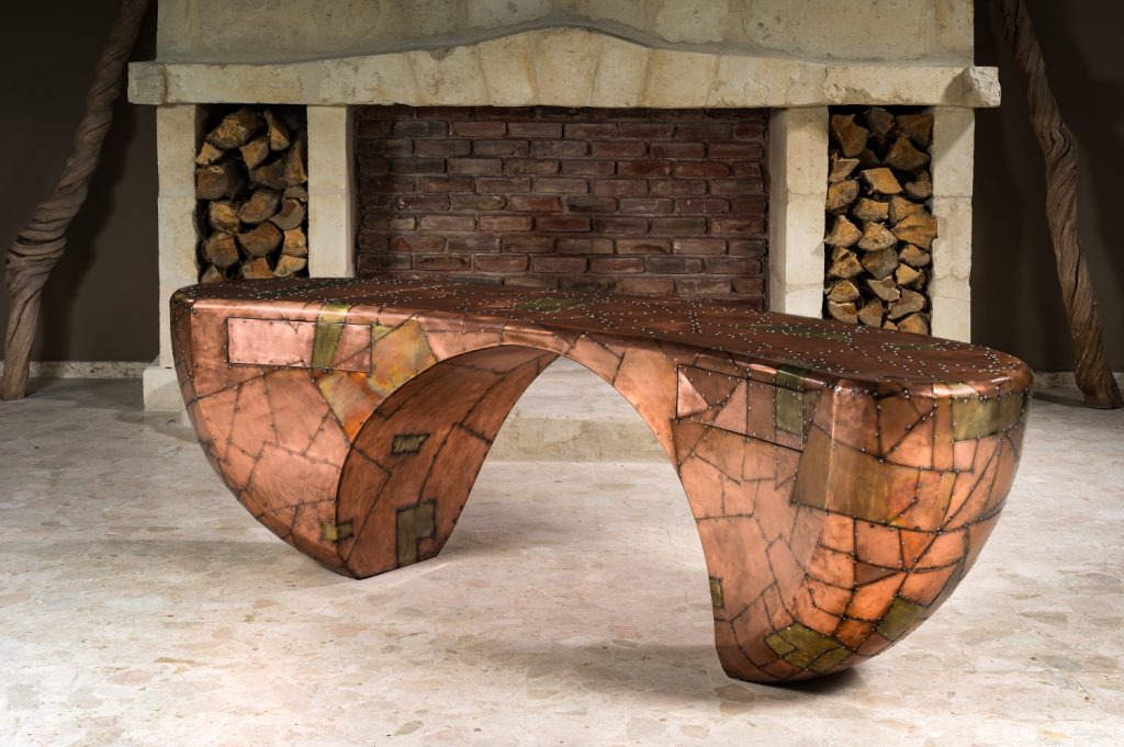 Fine Art - Full Copper Desk - Bureau Design Cuivre by Franck Dalla Santa